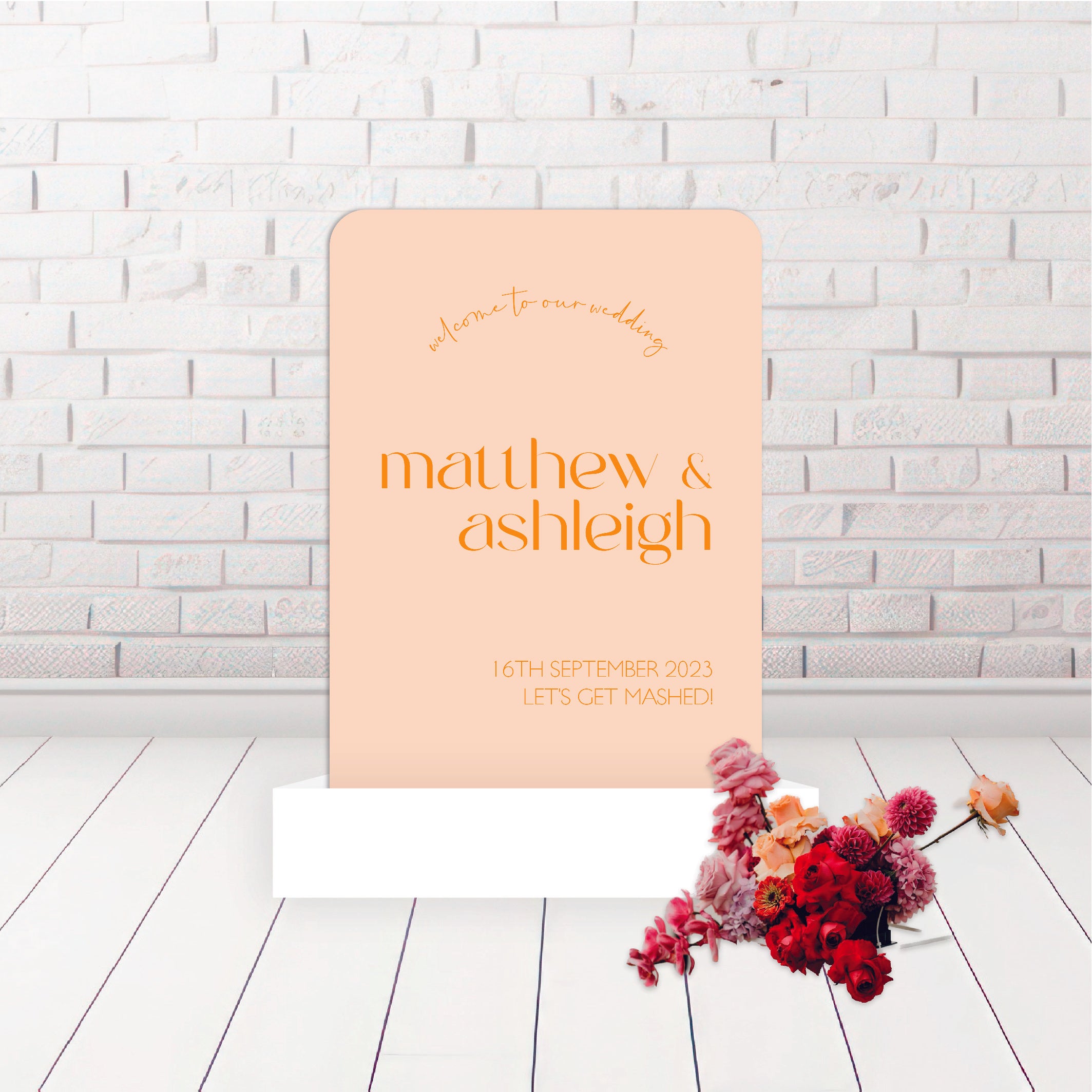 Alabaster Welcome Sign – Betti Z Events