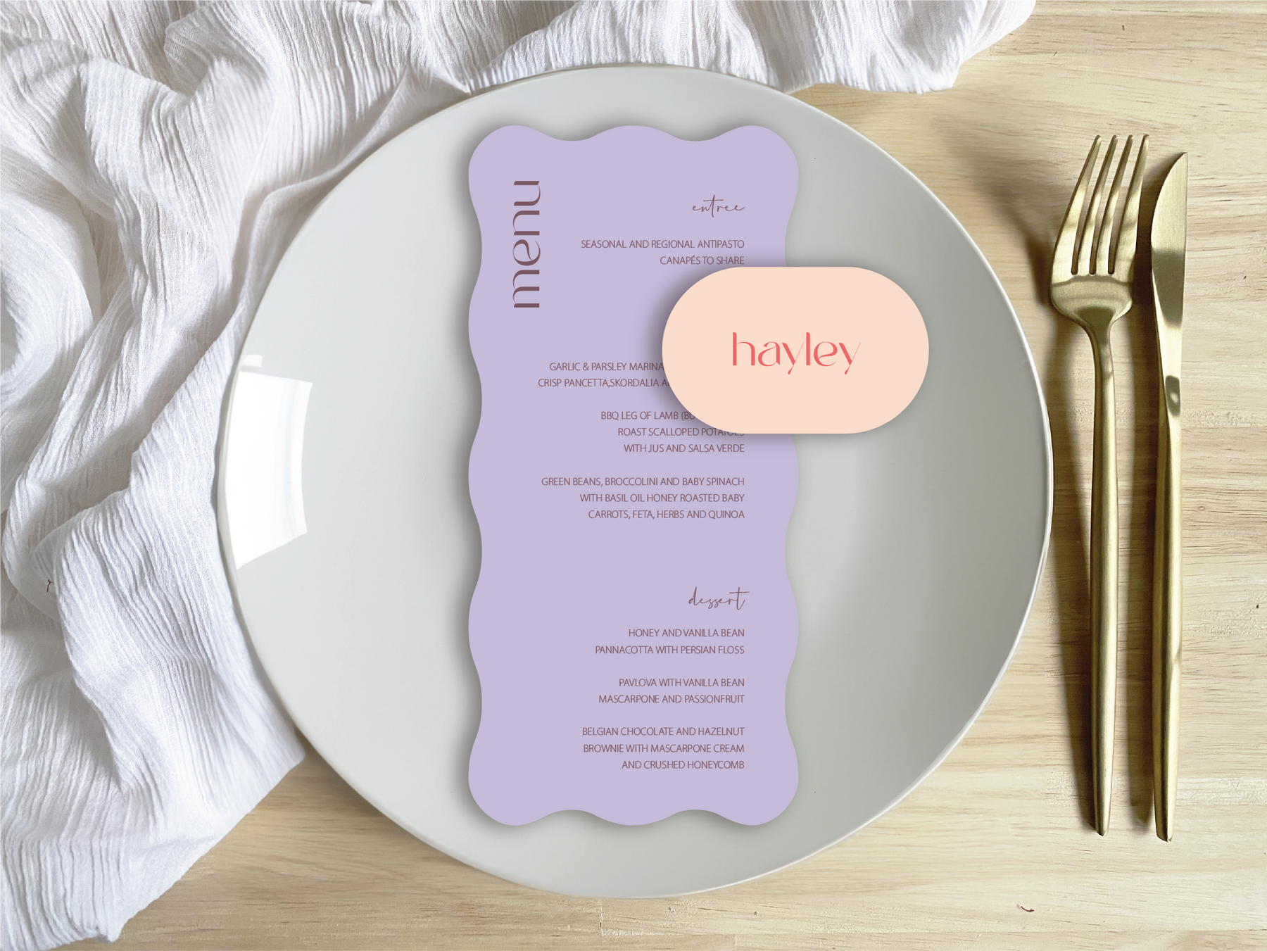 Alabaster Menu Package – Betti Z Events